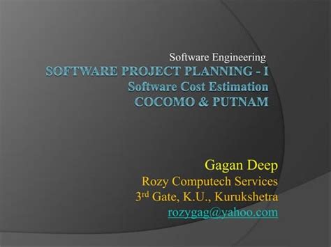 Software Project Planning In Software Engineering By Ram K Paliwal Unit 2 Pptx Web