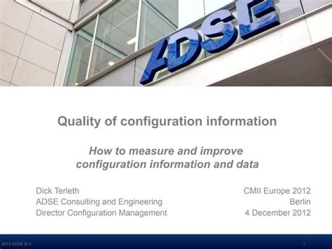 Quality Of Configuration Information How To Measure And Improve It Ppt