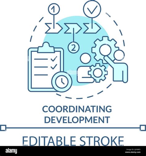 Coordinating Development Turquoise Concept Icon Stock Vector Image And Art Alamy