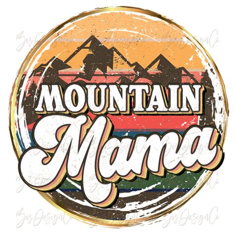 Mountain Mama Png Retro Mama Sublimation Designs Downloads Vintage