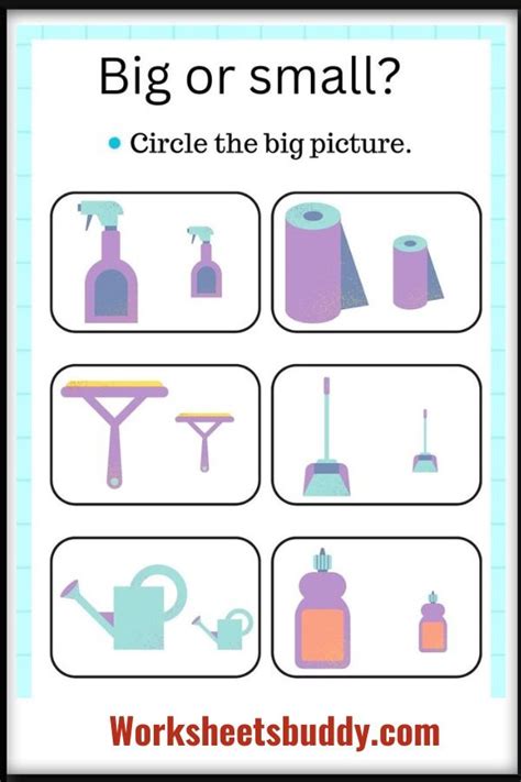 Smallest And Biggest Worksheets Download Small And Big Printables