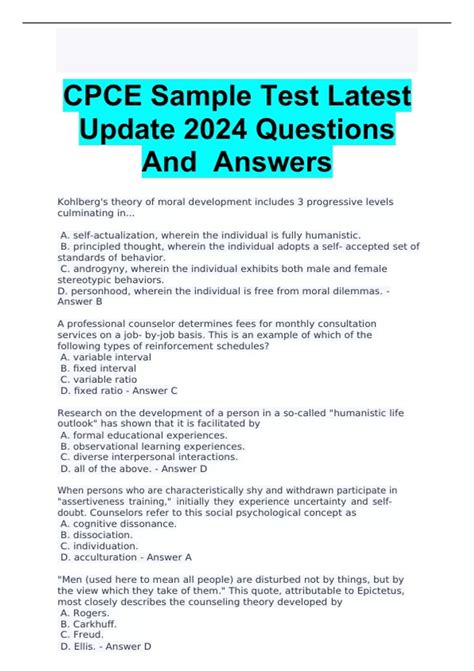 Cpce Sample Test Latest Update 2024 Questions And Answers Cpce Stuvia Us