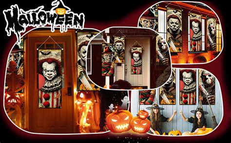 Horror Movie Character Halloween Decorations Set Of 4