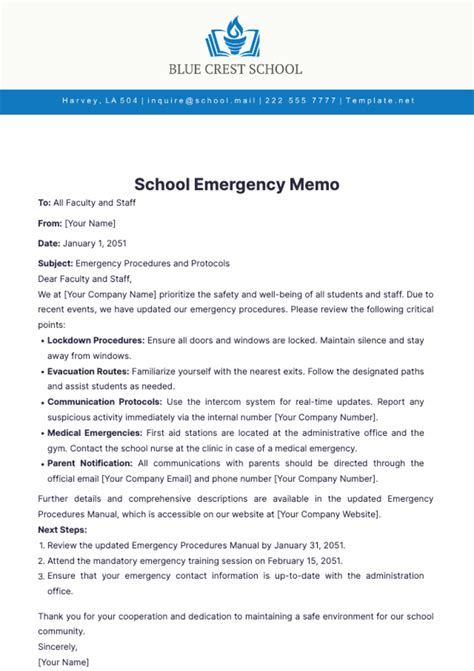 Free School Memo Templates To Edit Online And Print