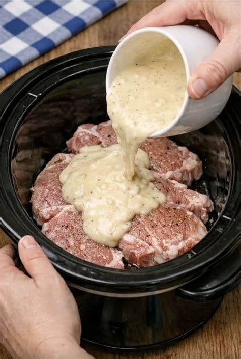Slow Cooker Pork Chops With Creamy Ranch And Au Jus Gravy Recipes Pro