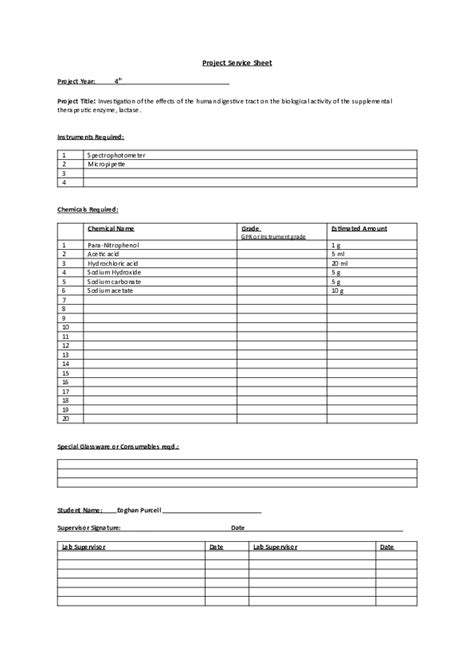 Doc Chemical Requisition Sheet