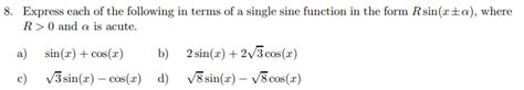 solved express each of the following in terms of a single