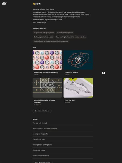 Pascal Van Gemert One Page Website Award