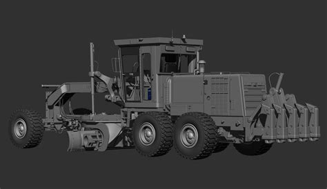 3d Model Road Grader Model Vr Ar Low Poly Cgtrader