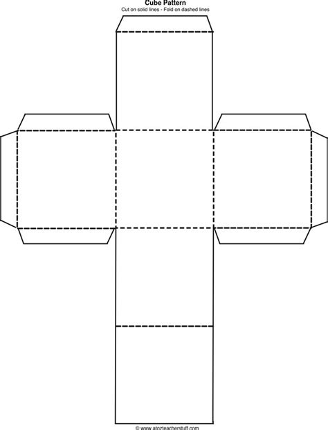 cube template 1 cube template paper cube templates printable free