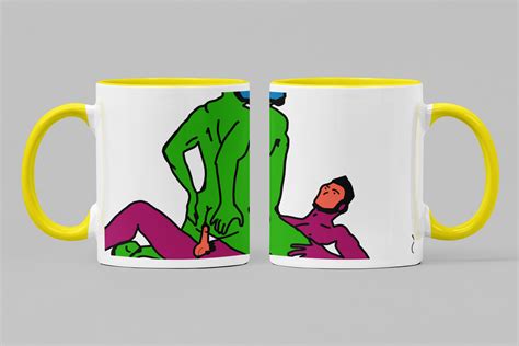 Gay Nude Erotic Sex Design Mug Greenpurple The Gay Shop