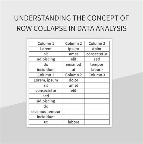 Understanding The Concept Of Row Collapse In Data Analysis Excel