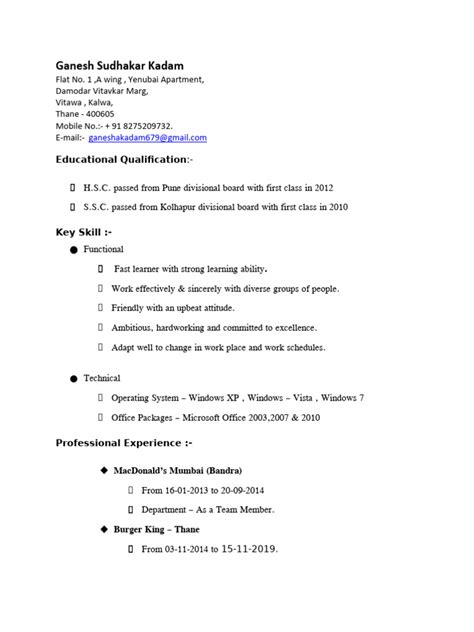Ganesh Updated Resume Pdf