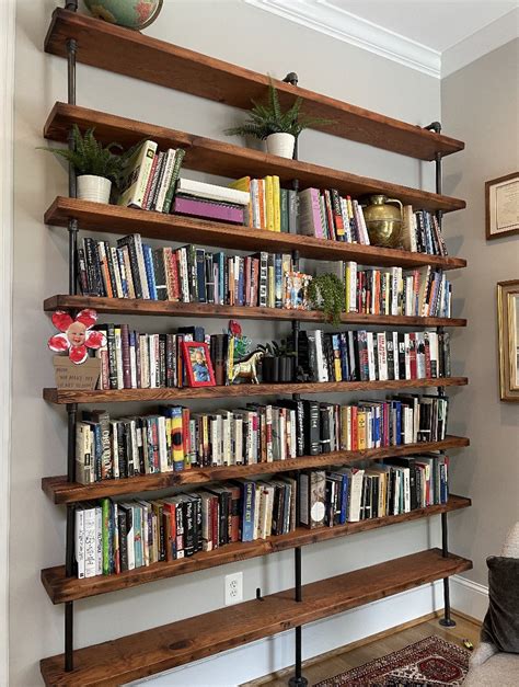 The Hemingway Wall Mount Bookcase Reclaimed Wood Bookshelf Etsy Canada