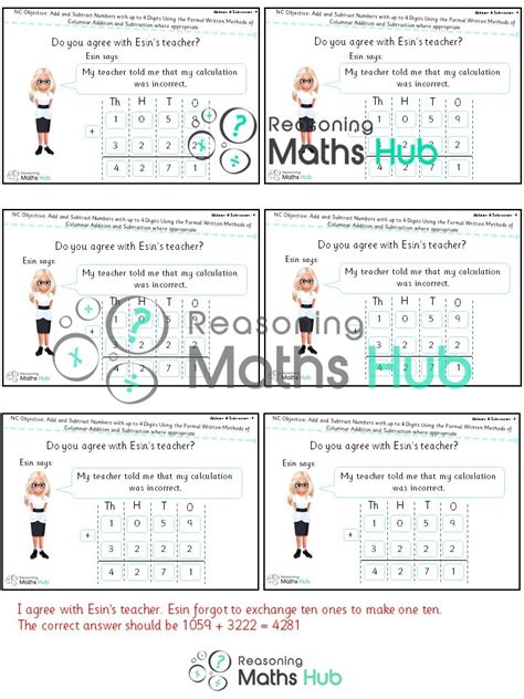 add and subtract numbers with up to 4 digits using the formal written