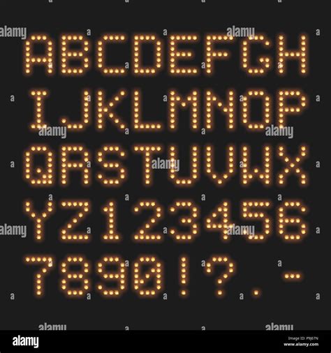 Retro Style Dotted Led Font Vintage Abc Set Stock Vector Image And Art Alamy