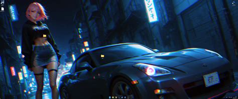 Live Wallpaper Girl With Nissan 350z Download On