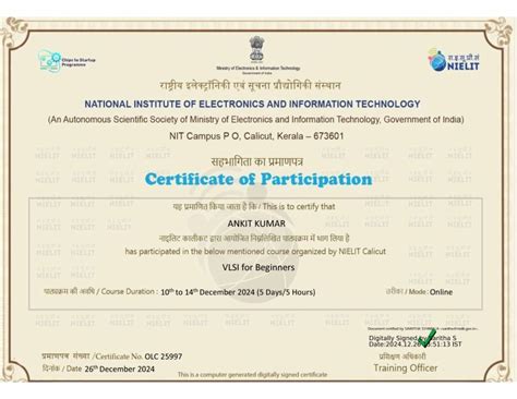 Vlsi Electronics Vlsidesign Learningjourney Techskills Nielit