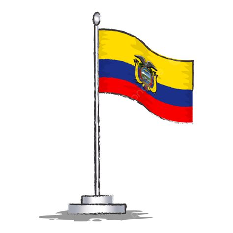 Ilustración De Vector De Bandera De Ecuador Png Dibujos Bandera