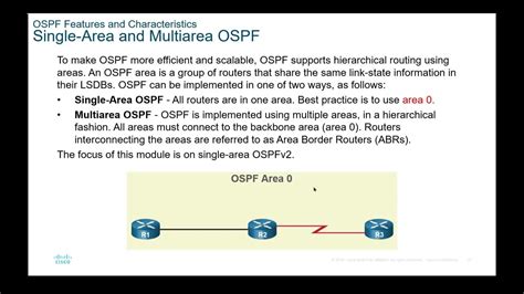 Module 1 Single Area Ospf Concepts Youtube