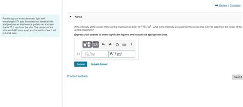 Solved Parallel Rays Of Monochromatic Light With Wavelength Chegg Com