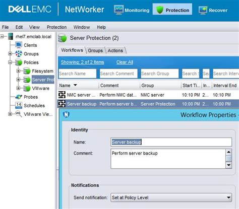 Networker How To Configure Policy Email Notifications Dell Us