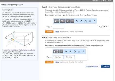 To Determine Cartesian Force Components From Chegg Com