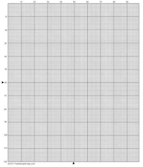 Printable Cross Stitch Graph Paper Bundle Pdf 6 Sizes Count 14 10 11