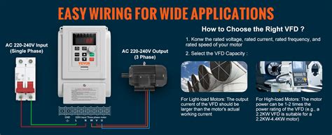 Vevor Vfd 5hp 4kw 18a 1 Phase 220v 240v Input To 3 Phase 220v 240v Output Variable Frequency