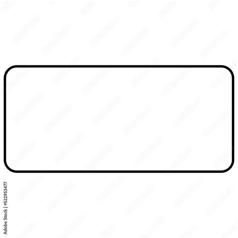Rectangle Outline With Rounded Corner Background Stock Vector Adobe Stock