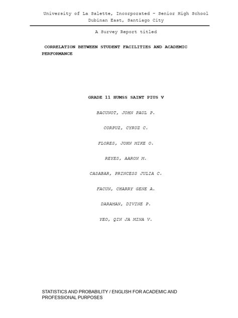 1 Draft Survey Report Relationship Pdf Sampling Statistics Statistics