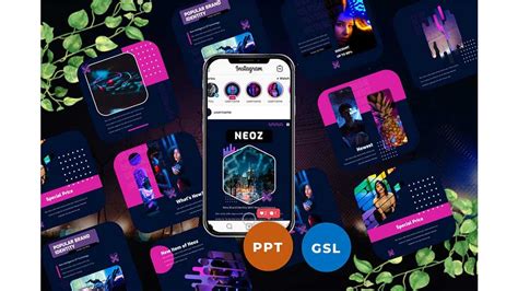 قالب پاورپوینت و گوگل اسلاید اینستاگرام Neoz Instagram Post And Story Templates