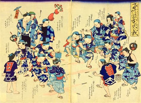 江戸時代の花火（『子供遊花火の戯』） History Guide
