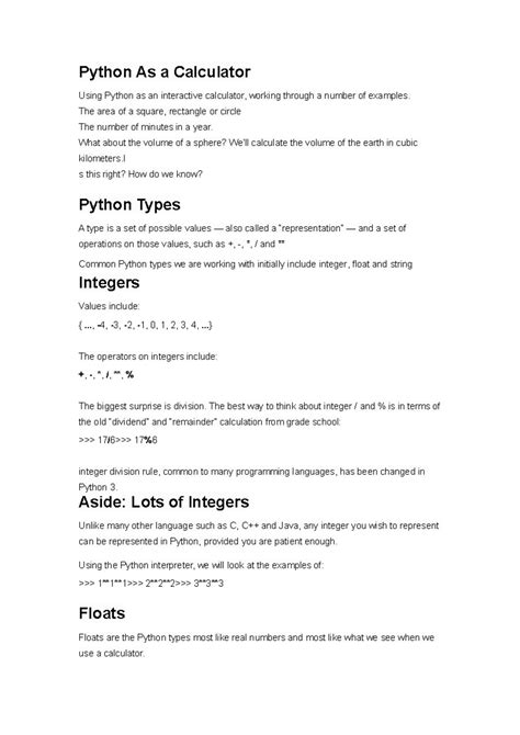 Python As A Calculator Python As A Calculator Using Python As An