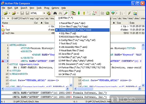 Active File Compare Screenshots