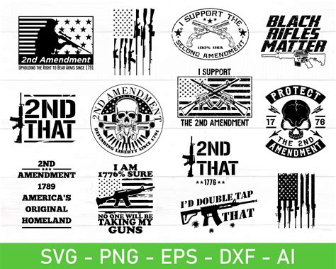 2nd Amendment Svg Bundle Second Amendment Svg Gun Rights Svg Eps