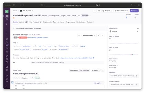 Фильтрация обработанных исключений из логов Sentry Посты Александр