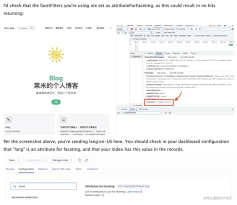 快来给你的博客添加全文搜索随着网站的内容变多,站内搜索变得至关重要。跟着这篇文章我们一起了解下什么是 Algolia、如 掘金 快来给你的博客添加全文搜索随着网站的内容变多,站内搜索变得至关重要。跟着这篇文章我们一起了解下什么是 Algolia、如 掘金