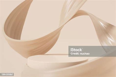 브라운 파운데이션 크림 미용 및 화장품 제품의 쇼케이스와 받침대 연단의 3d 그림 0명에 대한 스톡 사진 및 기타 이미지 0명 3차원 형태 강단 Istock