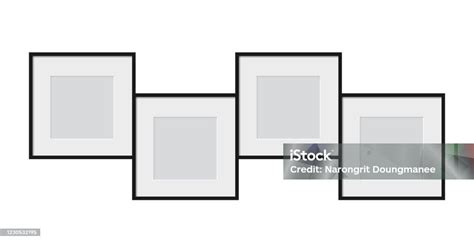 사실적인 사진 프레임 격리 그림에 대한 벡터 템플릿입니다 빈 흰색 그림 프레임 모형 템플릿입니다 설계를 위한 빈 프레임 벡터 일러스트레이션 0명에 대한 스톡 벡터 아트 및