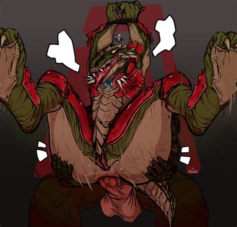 Rule 34 Alien Anal Anal Sex Armor Ass Bound Claws Duo Fangs Female Green Scales Human Lizard