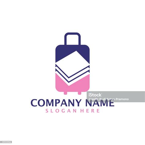Book Suitcase 로고 디자인 벡터 여행 가방 로고 디자인 템플릿 개념 0명에 대한 스톡 벡터 아트 및 기타 이미지 0명 가방 개념 Istock