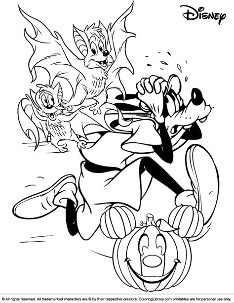 Goofy Halloween Coloring Pages