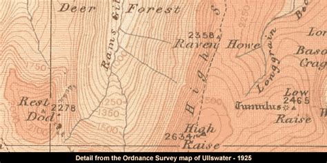 Detail From The Ordnance Survey Map Of Ullswater 1925 Malagabay