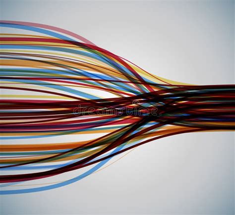 Big Data Visualization Information Analytics Concept Abstract Stream Information With Line