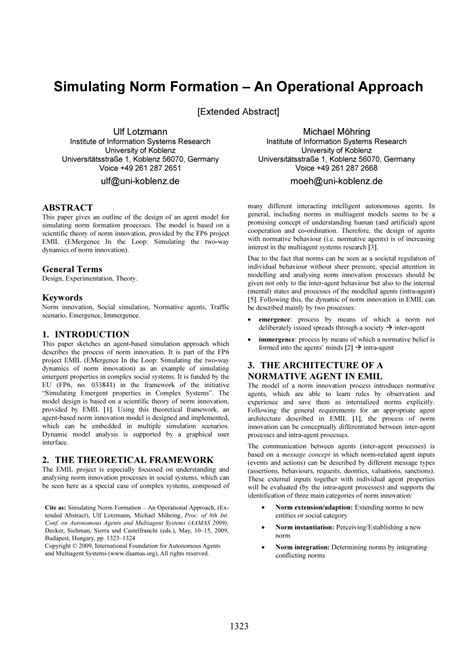 Pdf Simulating Norm Formation An Operational Approach