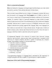 Programming Language And Pseudocode Docx What Is A Programming Language Many New Hundreds