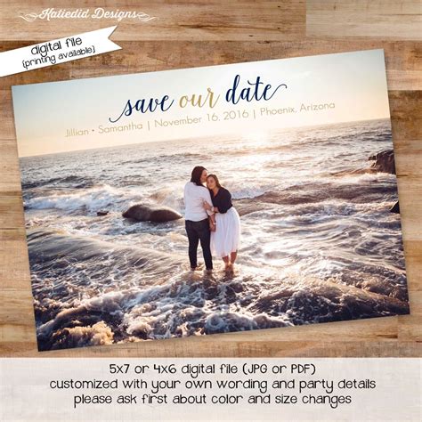 Save The Date Wedding RSVP Announcement Party Invitation