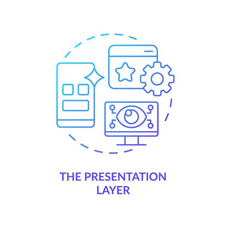 presentation layer blue gradient concept icon web applications remote