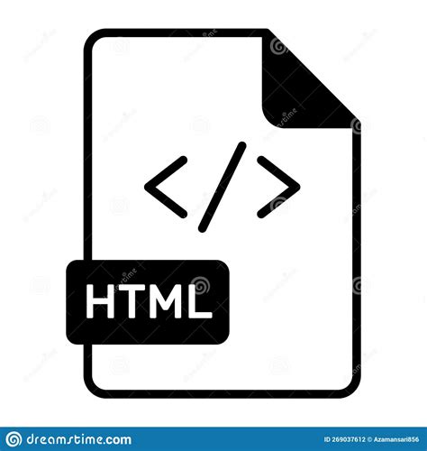An Amazing Vector Icon Of Html File Editable Design Stock Vector Illustration Of Html File